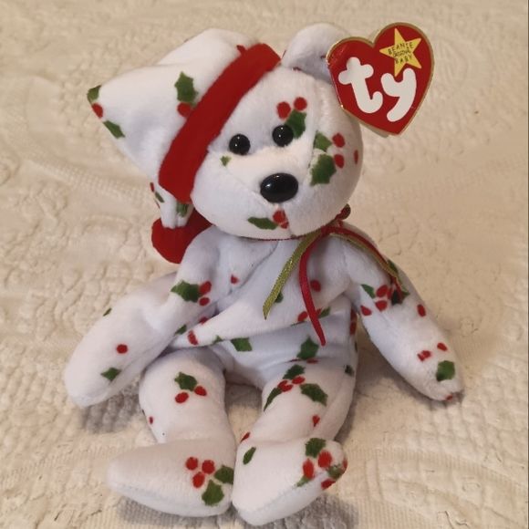 Ty Beanie Baby. | Other | Vintage Error Christmas Ty Beanie Baby Bear ...